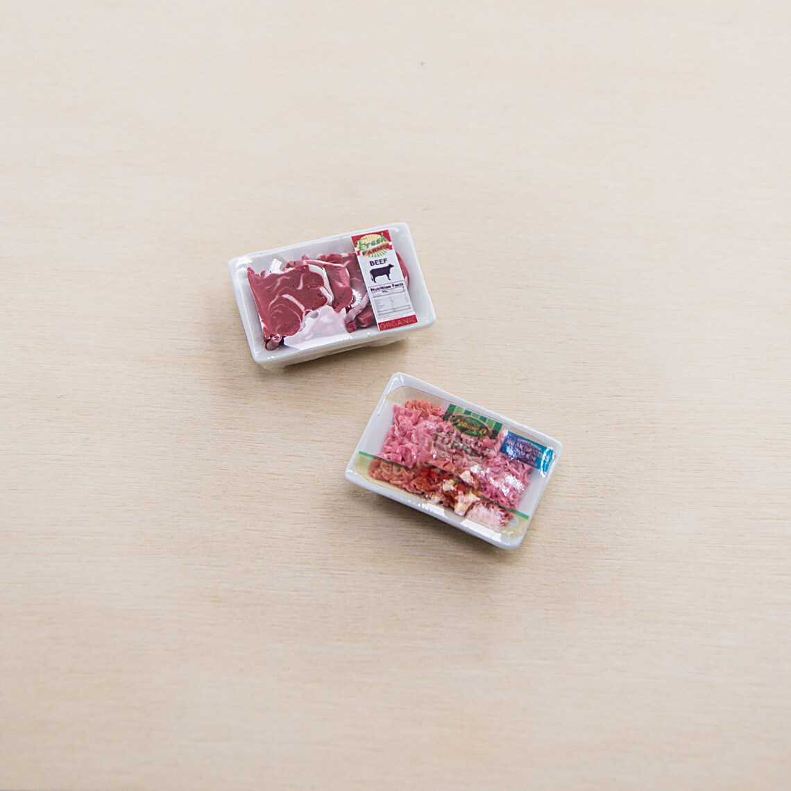 2 Miniature Meat Dollhouse Miniature Food - Etsy
