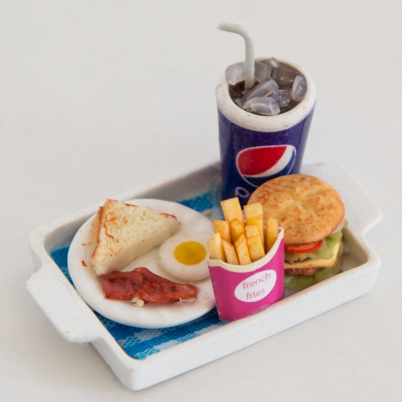 Miniature fast food Dollhouse miniatures food Tiny food | Etsy