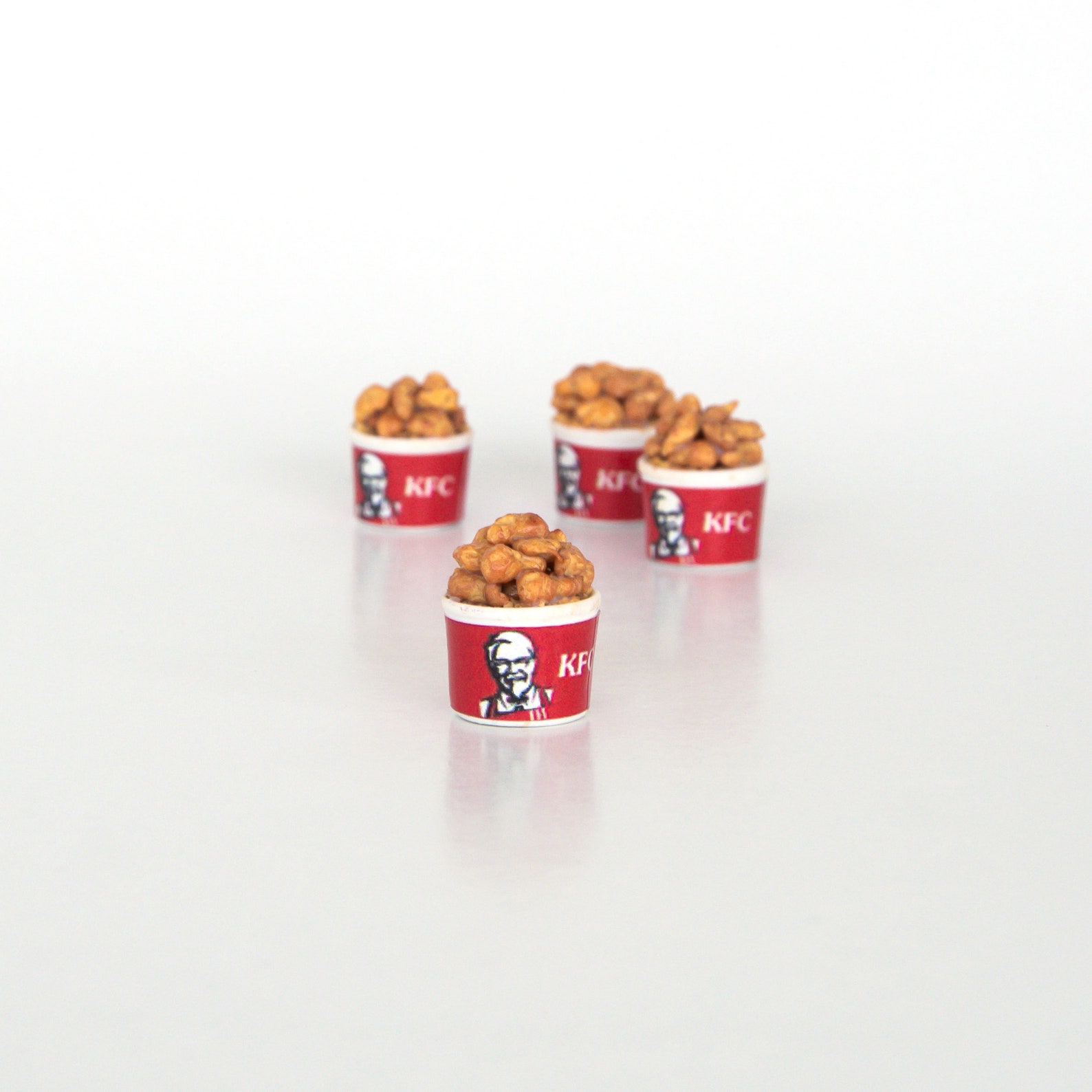 4 Miniature Fried Chicken Buckets Dollhouse Food - Etsy