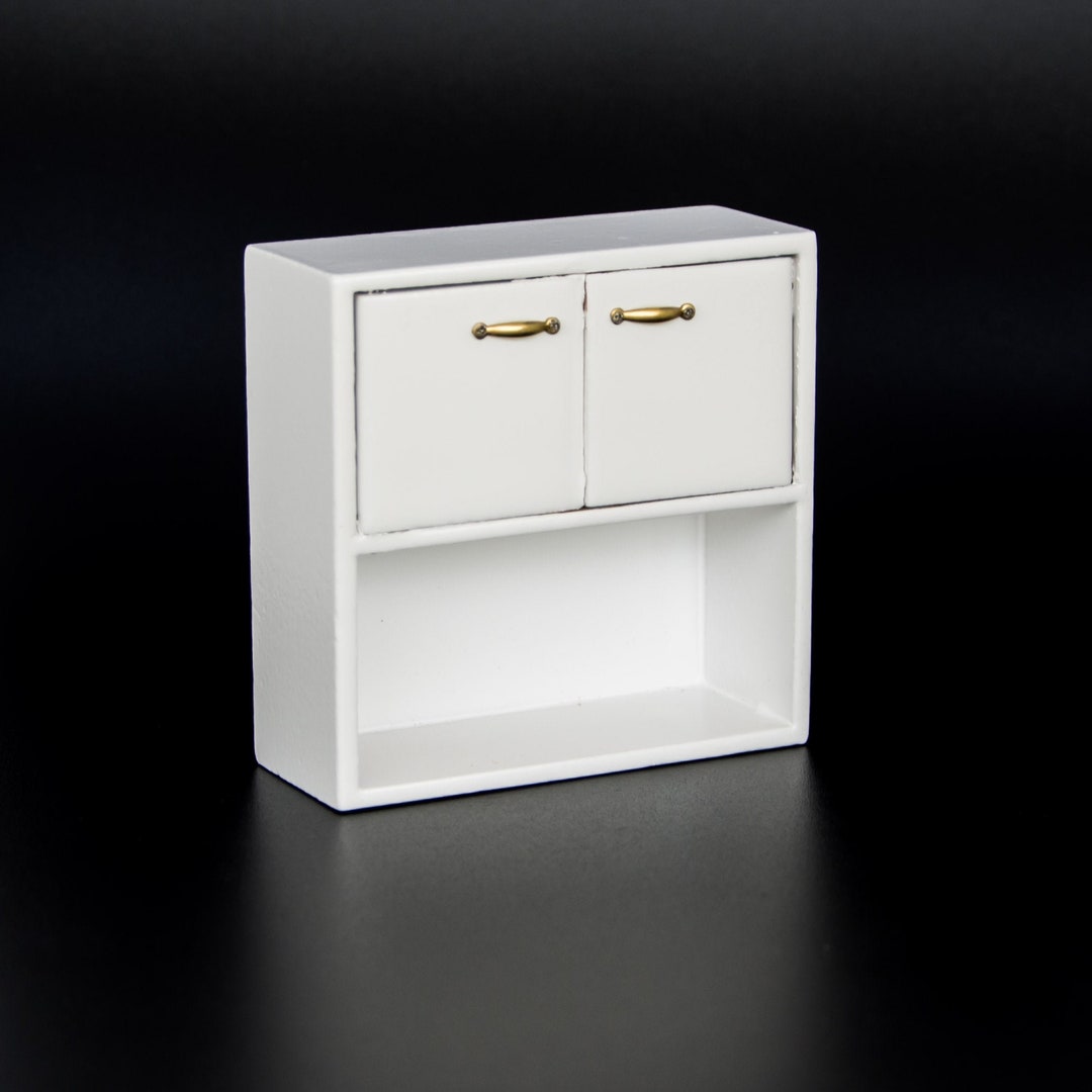 Miniature Display Cabinet Wooden Cupboard Dollhouse Miniatures ...