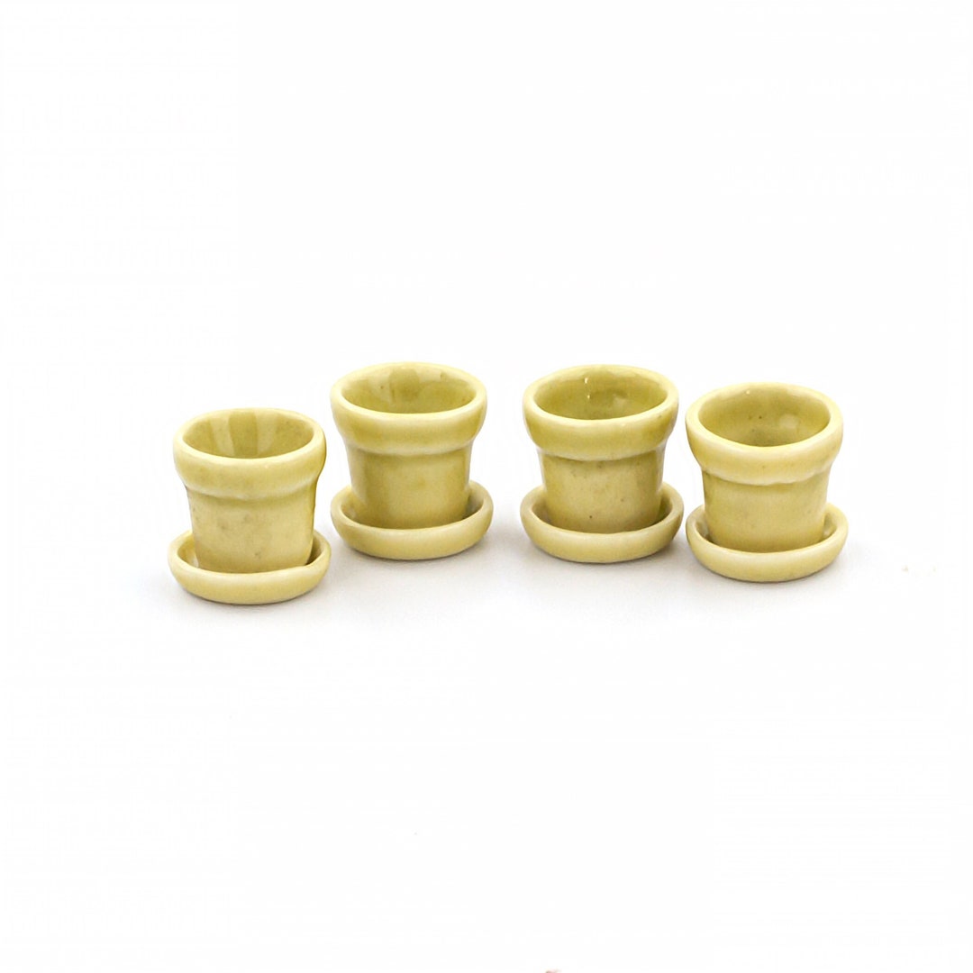 4 Miniature Plant Pots Miniature Pottery - Etsy