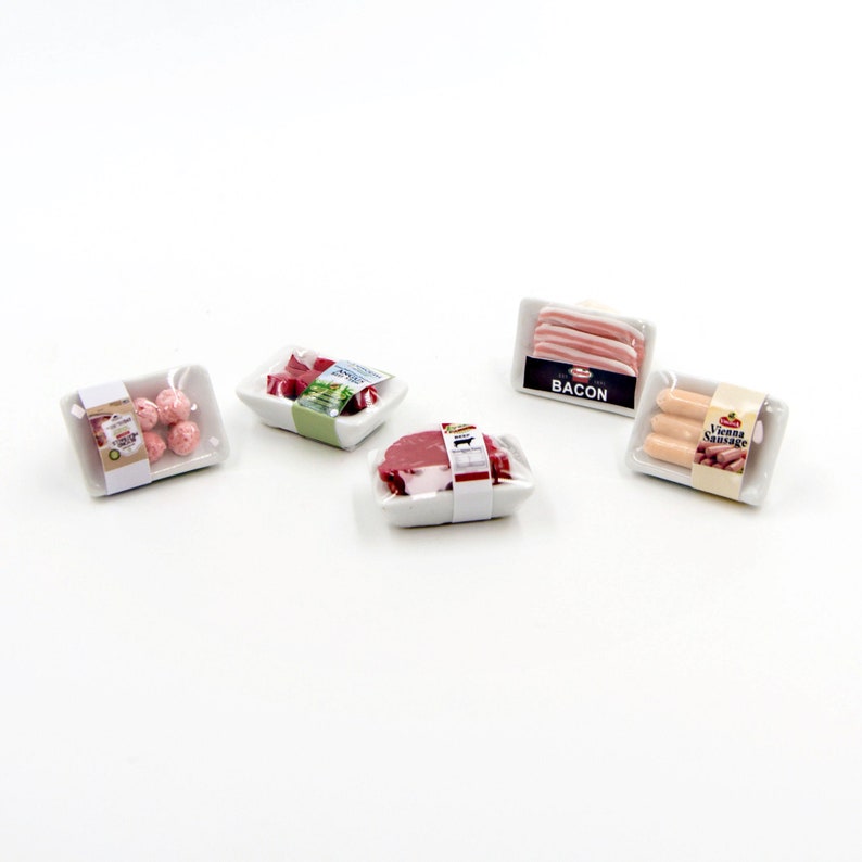 5 Dollhouse Meat Miniature Meat Dollhouse Shop Props Replica - Etsy