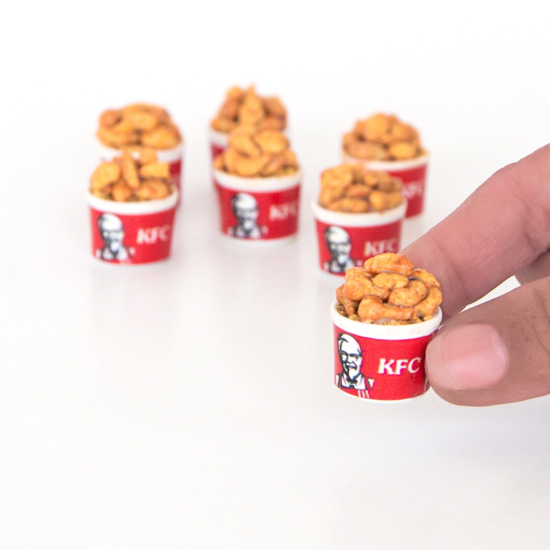 4 Miniature Fried Chicken Buckets Dollhouse Food - Etsy