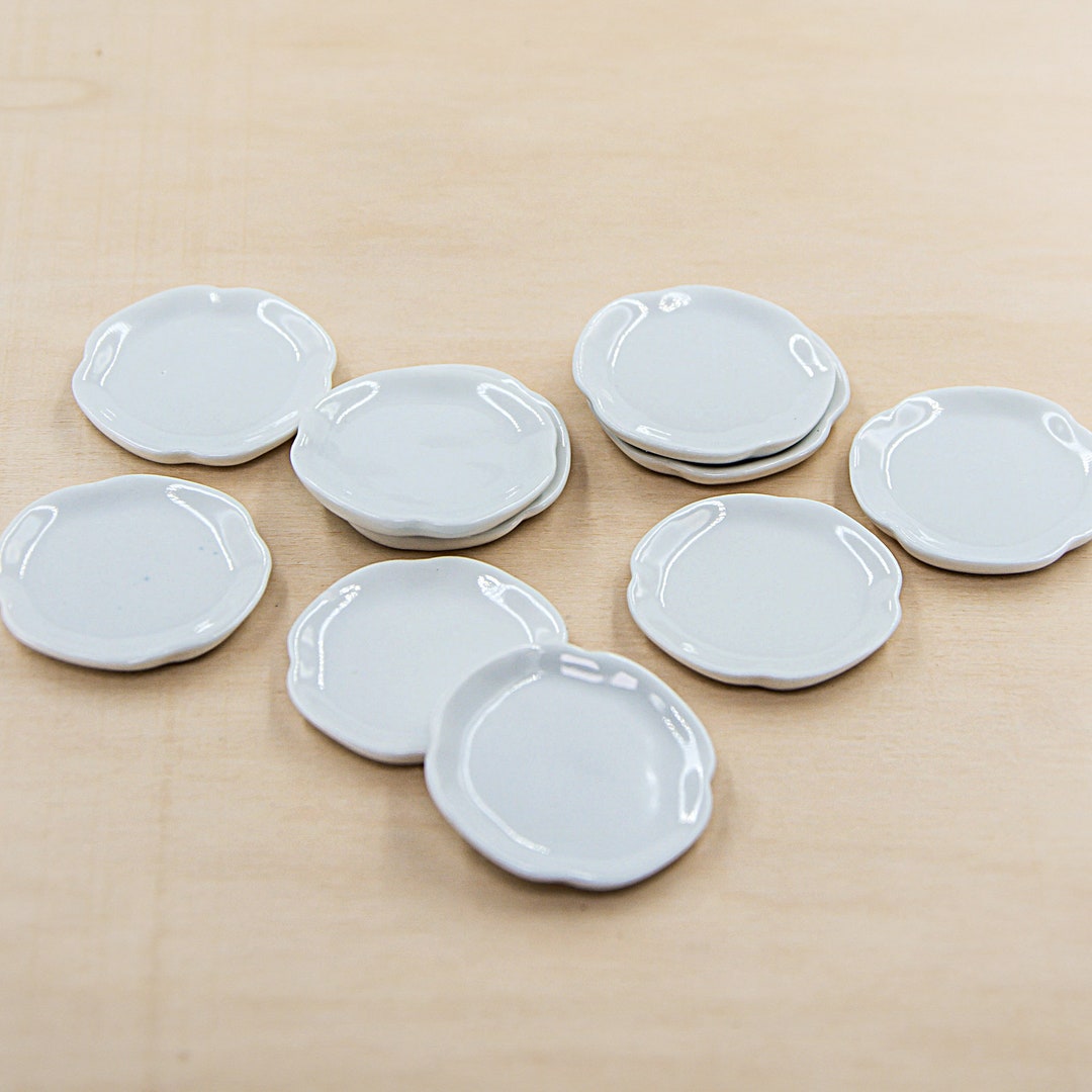 10 Miniature Plates Ceramic Dinnerware - Etsy