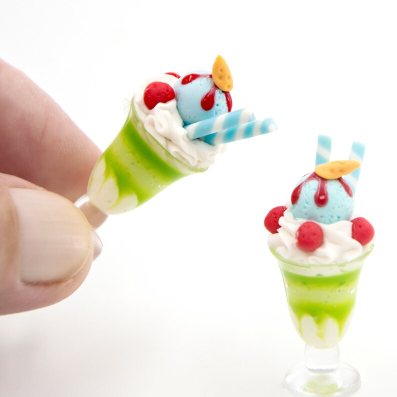 2 Miniature Ice Cream Tabletop Miniatures Dollhouse Food - Etsy