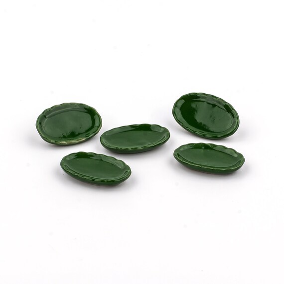 5 Miniature Ceramic Food Tray's Realistic Miniatures - Etsy