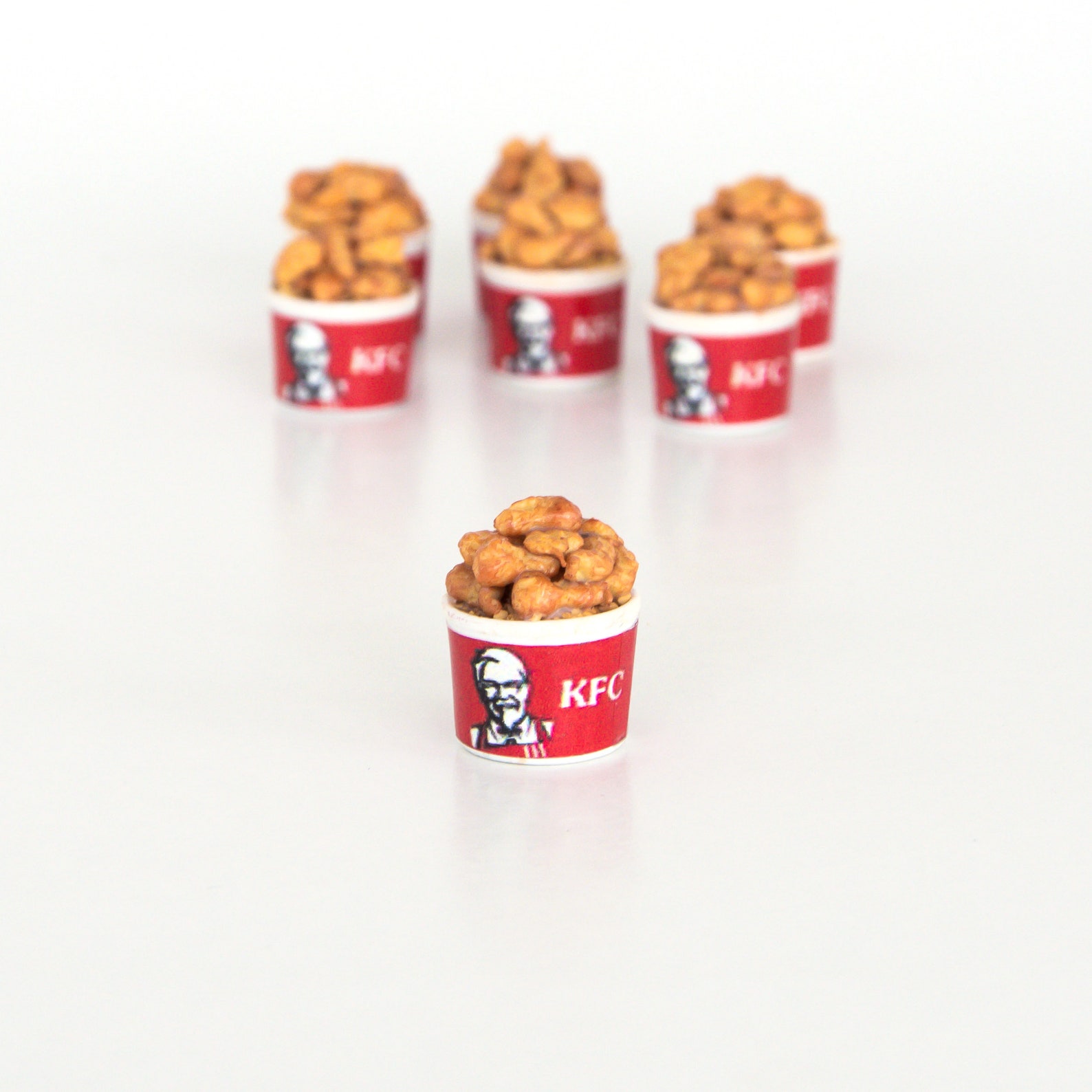 4 Miniature Fried Chicken Buckets Dollhouse Food | Etsy