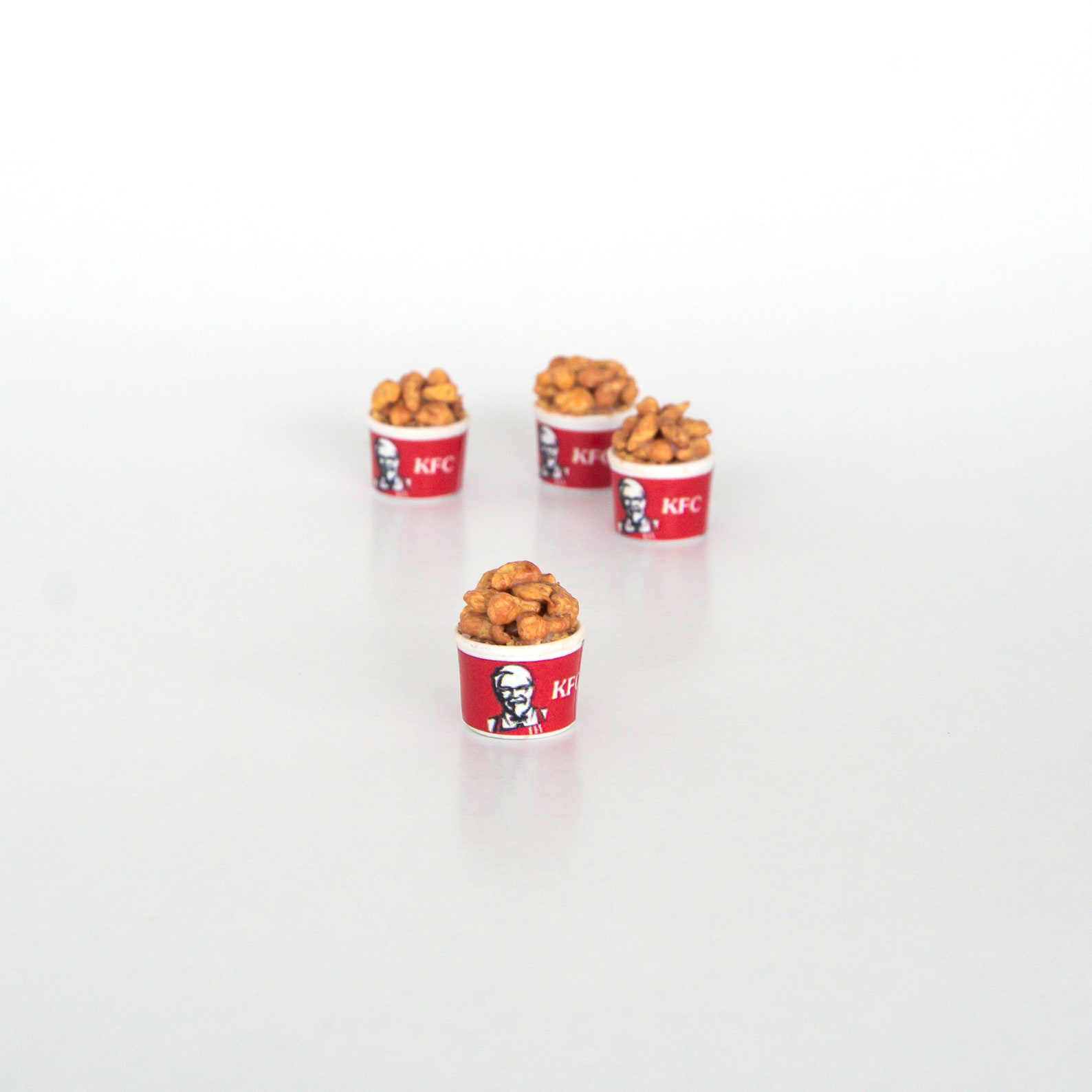 4 Miniature Fried Chicken Buckets Dollhouse Food - Etsy