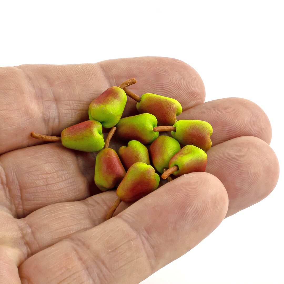 10 Miniature Pears Dollhouse Accessories - Etsy