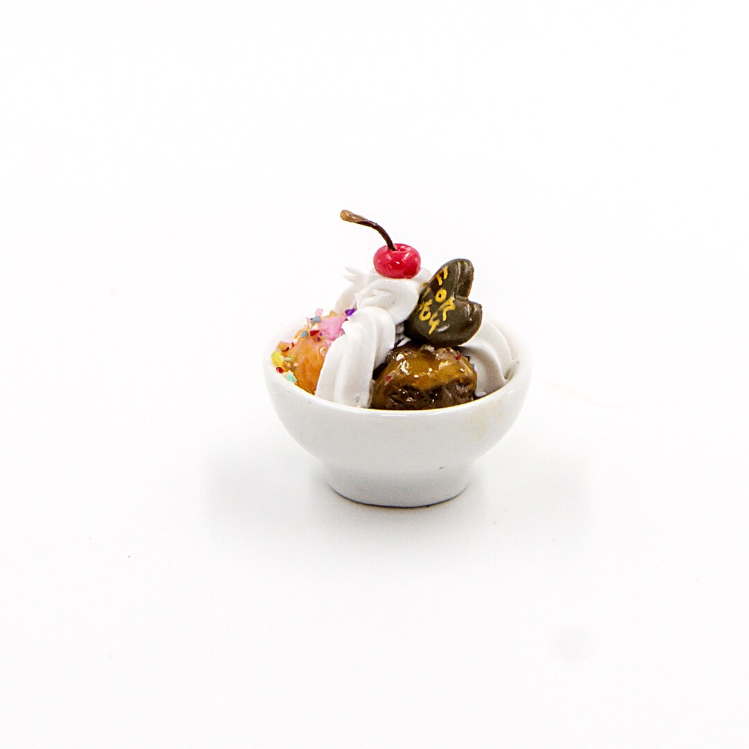 Miniature Ice Cream Tabletop Miniatures Dollhouse Food - Etsy