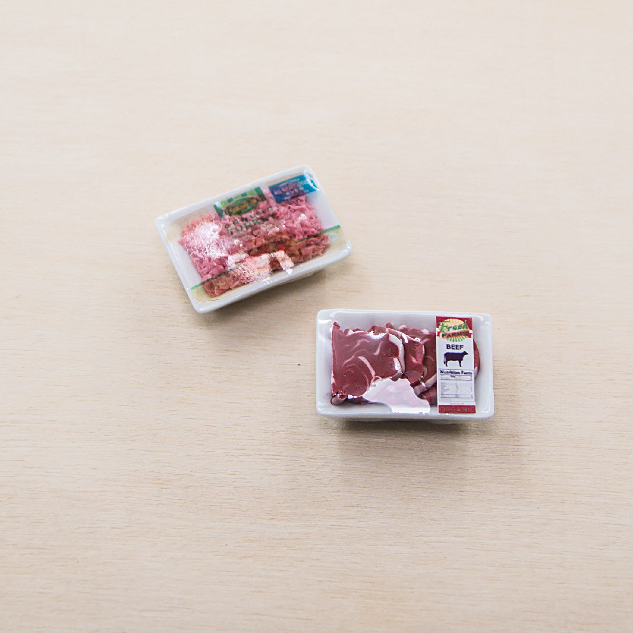 2 Miniature Meat Dollhouse Miniature Food - Etsy