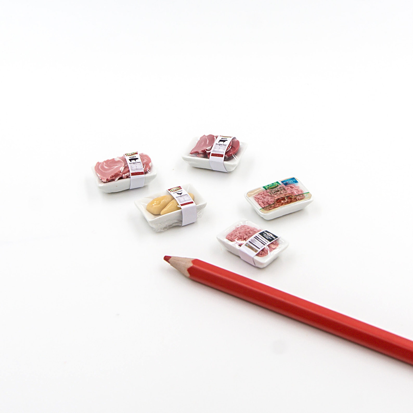 5 Pack Miniature Meat Dollhouse Food - Etsy