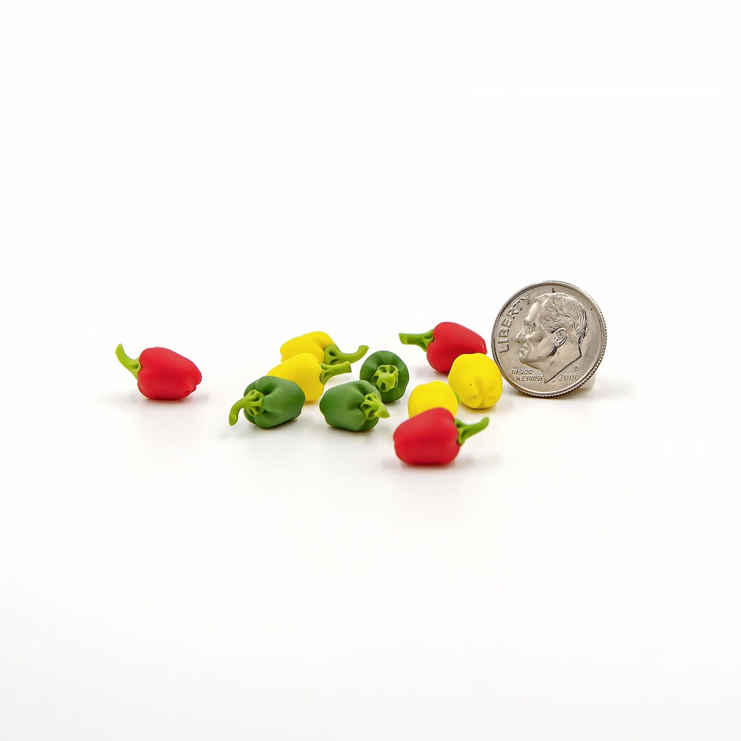 10 Miniature Bell Peppers Realistic Miniatures - Etsy
