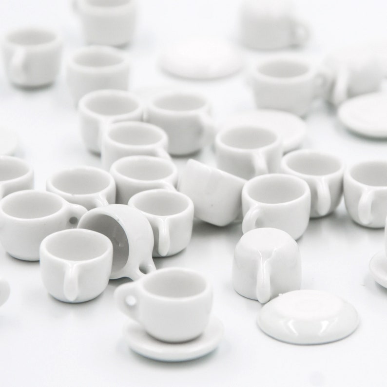 50 Miniature Coffee Cups Tiny Pottery Ceramic Miniatures - Etsy