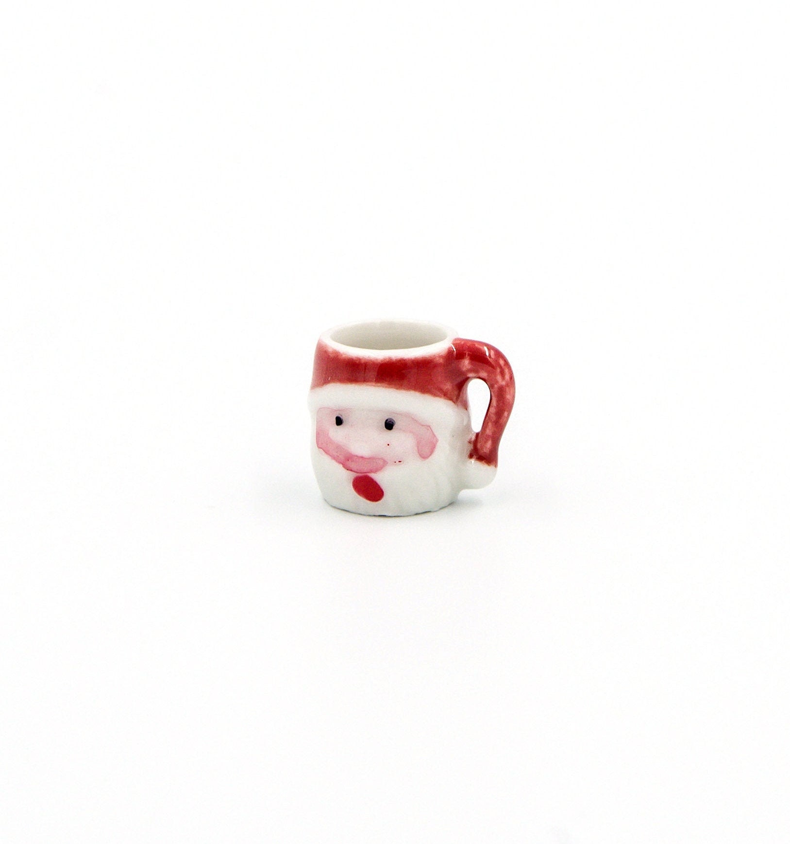 10 Miniature Santa Mugs Christmas Decor Props Replica - Etsy