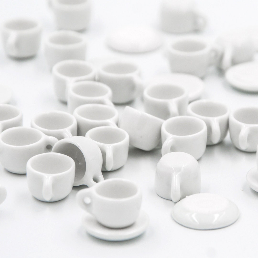 10 Miniature Coffee Cups Tiny Pottery Ceramic Miniatures - Etsy