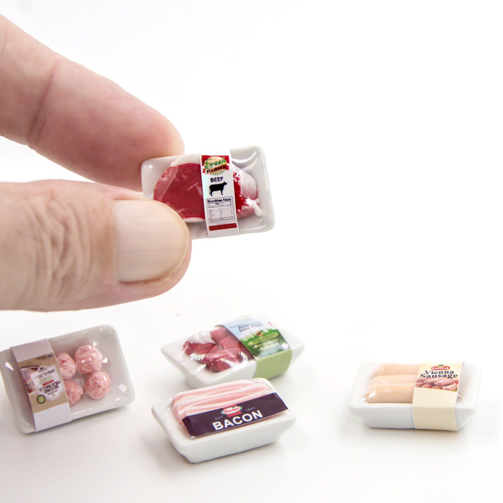 5 Dollhouse meat Miniature meat Dollhouse shop Props replica | Etsy