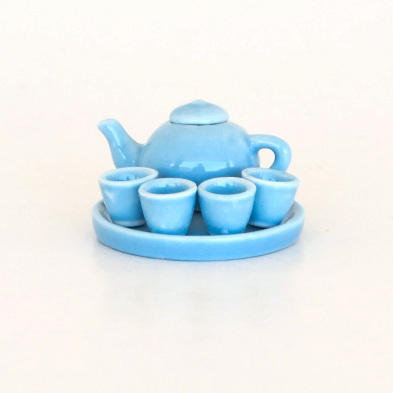 Miniature Tea Set Tiny Pottery Ceramic Miniatures - Etsy