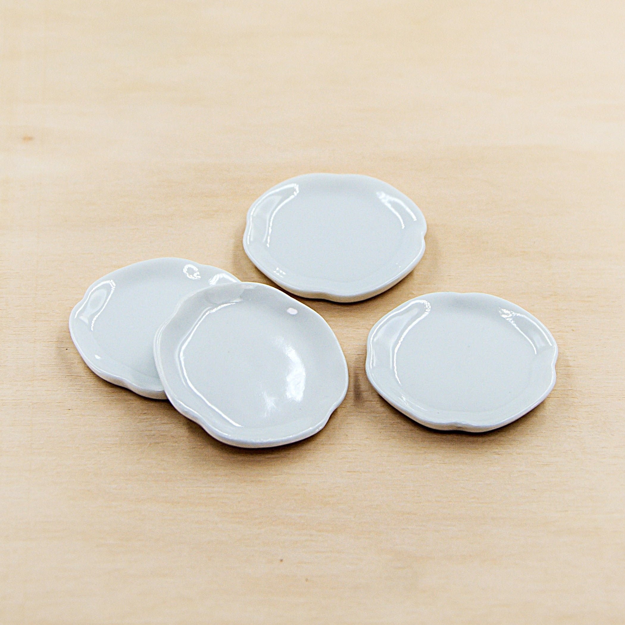 4 Miniature plates Ceramic dinnerware | Etsy