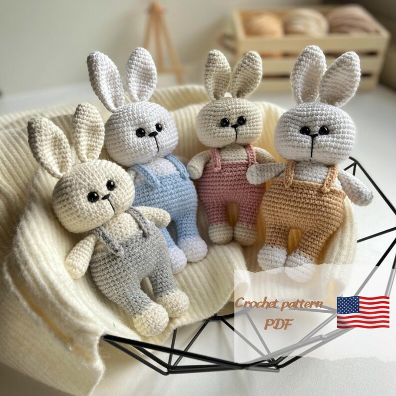 Amigurumi Bunny Pattern. Crochet Bunny. Rabbit Pattern. Easter Bunny ...