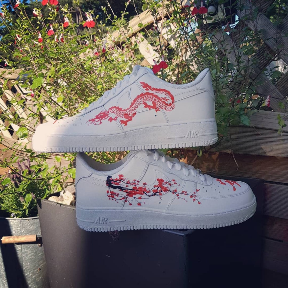 Nike Air Force 1 Custom Dragon Air Force 1 Air Force Ones - Etsy