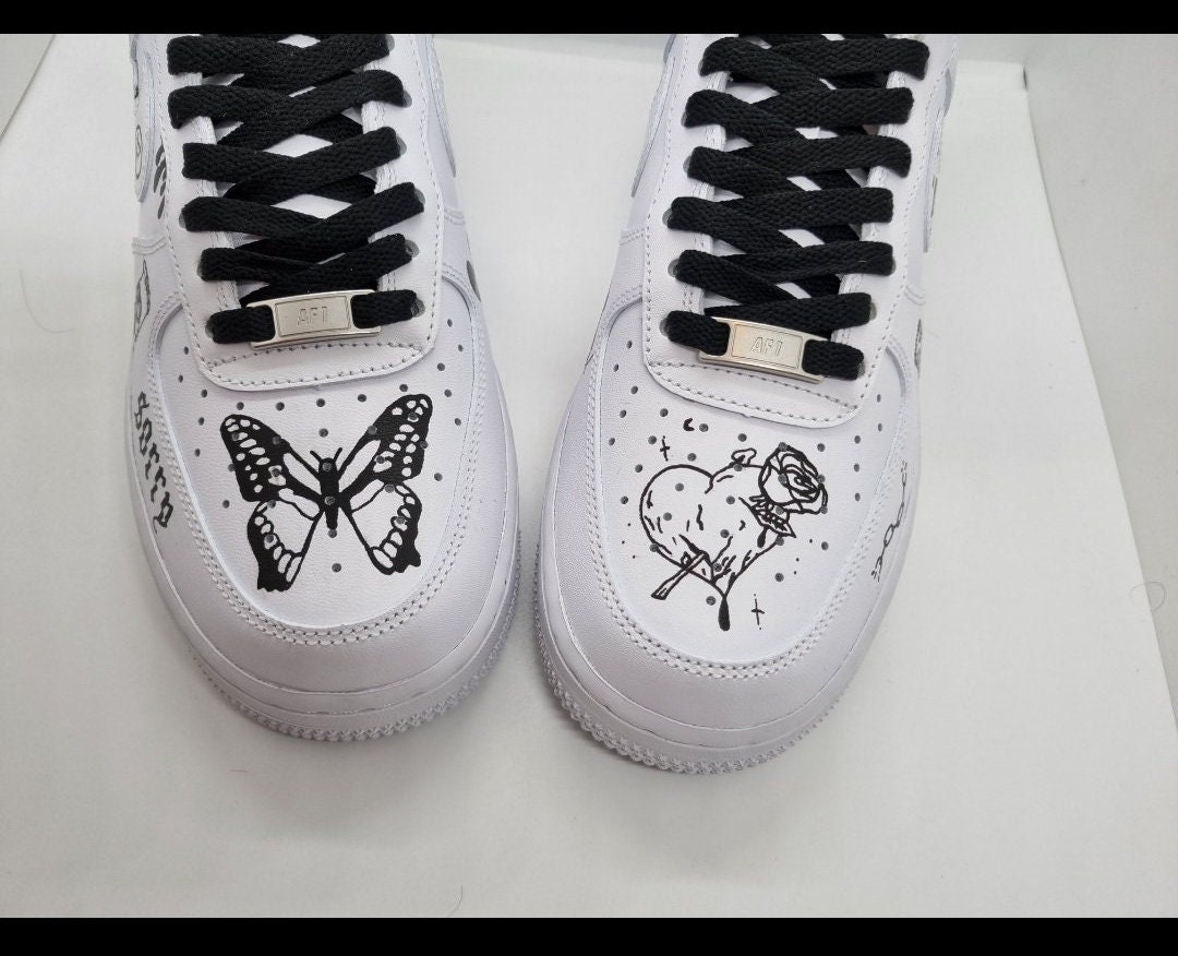 Nike Air Force 1 Custom, Air Force One, Custom Nike Shoes, Painted Air ...