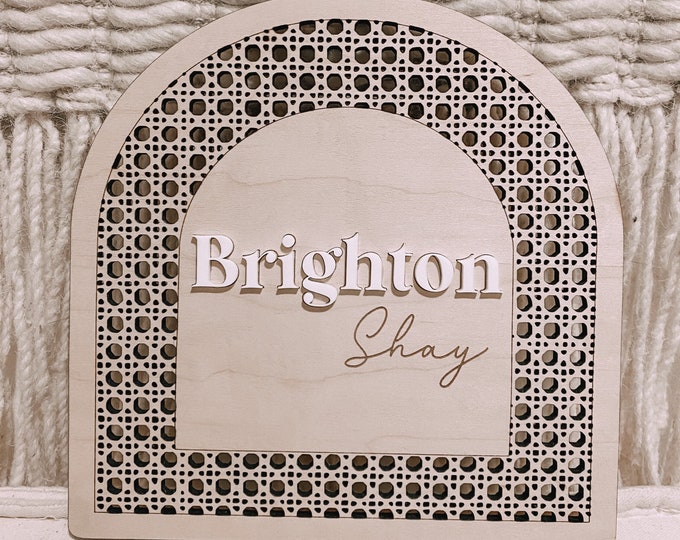 Personalized Boho Arch Name Sign for Newborn Nursery Decor - Etsy