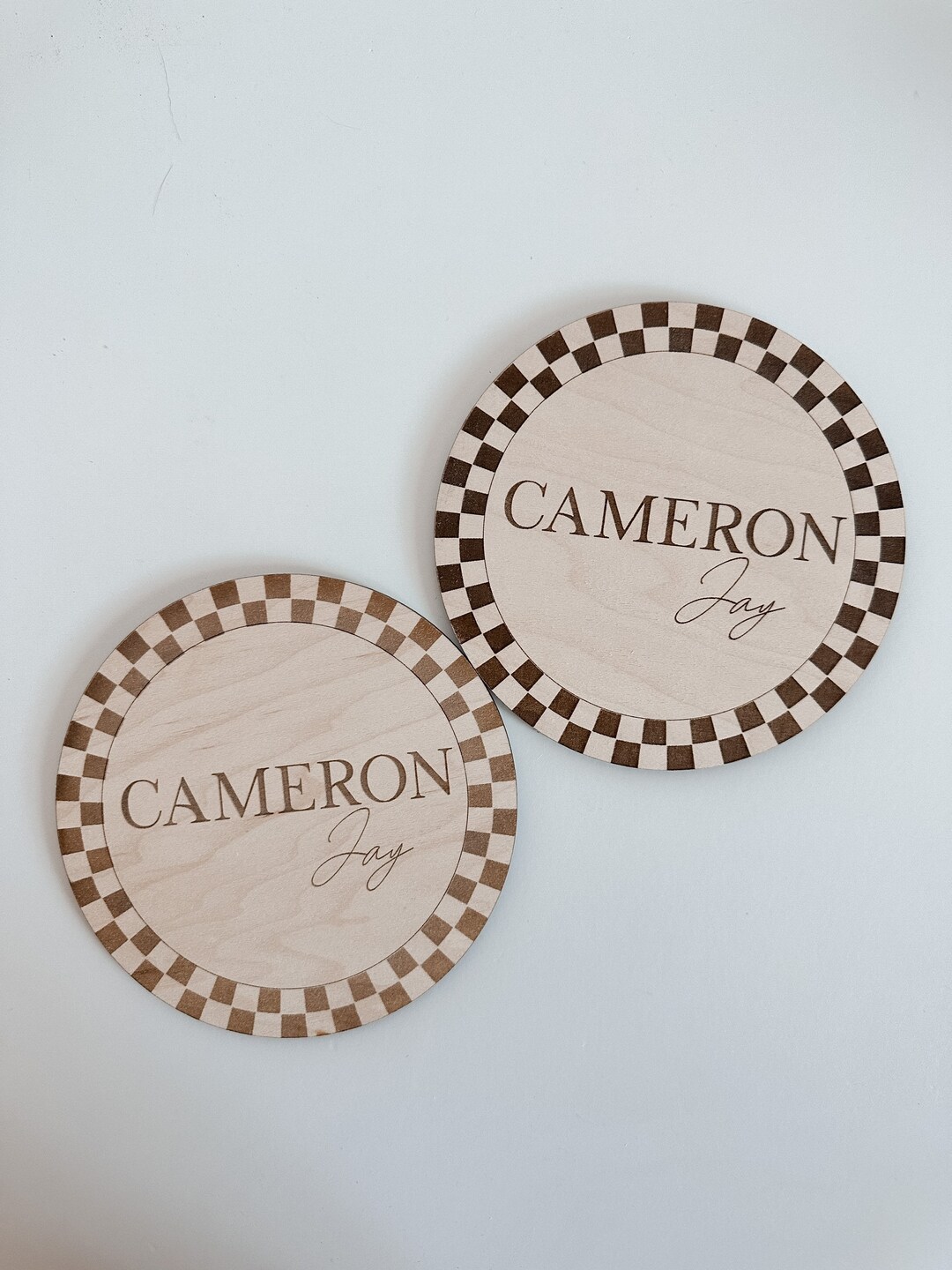 Checkered Personalized Name Sign Laser Cut Name Sign - Etsy