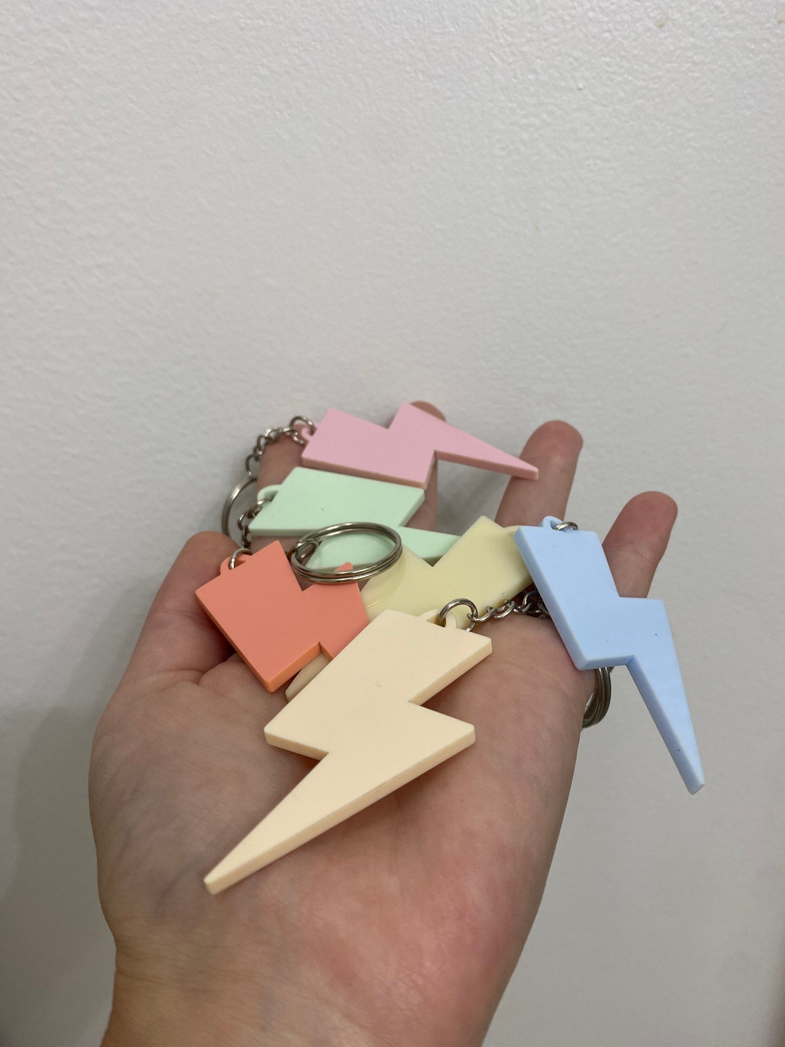 Lightning Bolt Keychain | Retro Keychain | Groovy Key Fob | Keychain ...