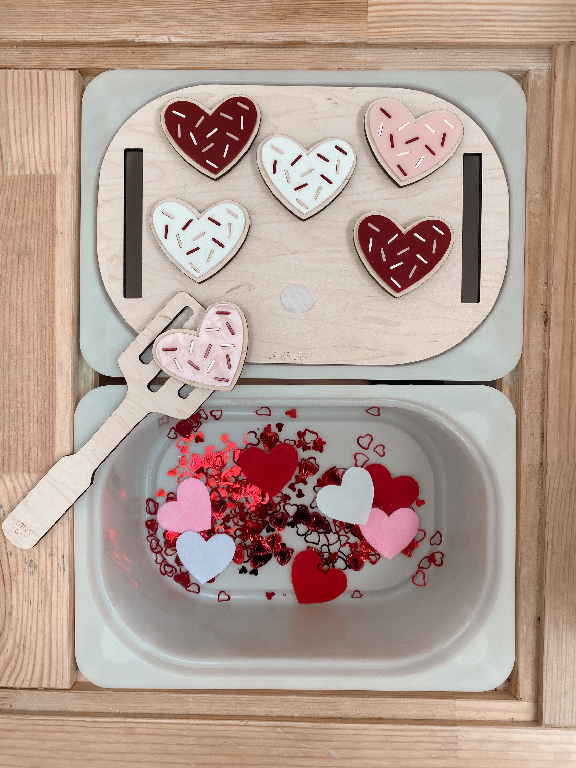Valentine’s Day Pretend Play Cookies | Flisat Sensory Bin Insert ...