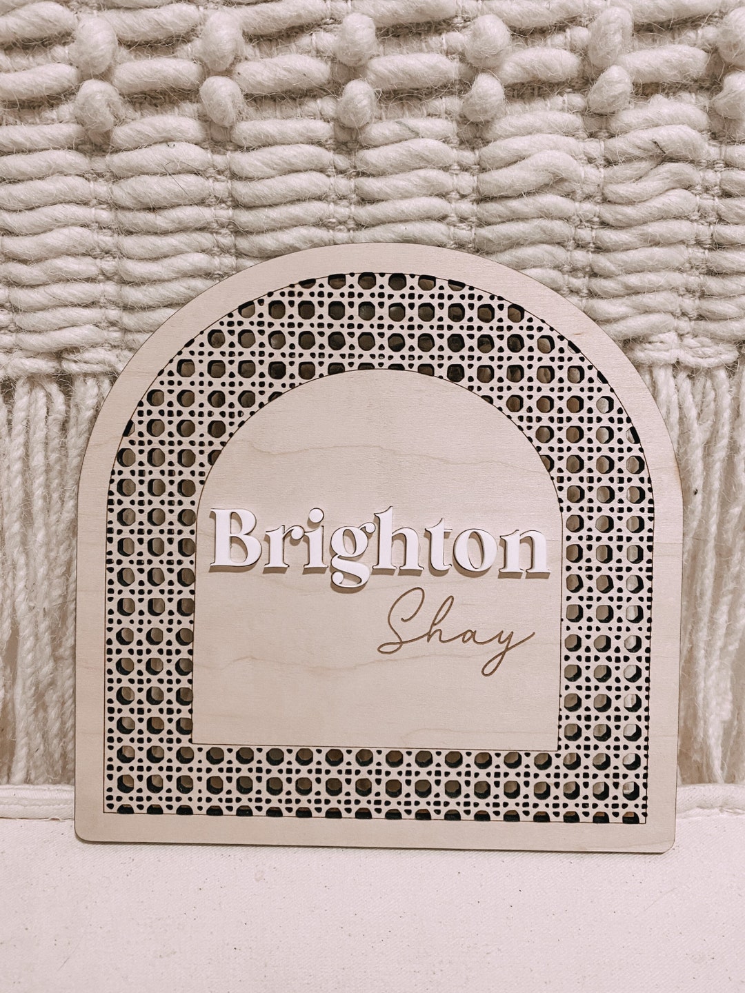 Personalized Boho Arch Name Sign for Newborn Nursery Decor - Etsy