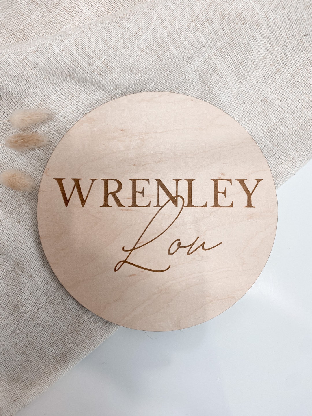 Personalized Laser Cut Name Sign for Newborn Birth Announcements and ...