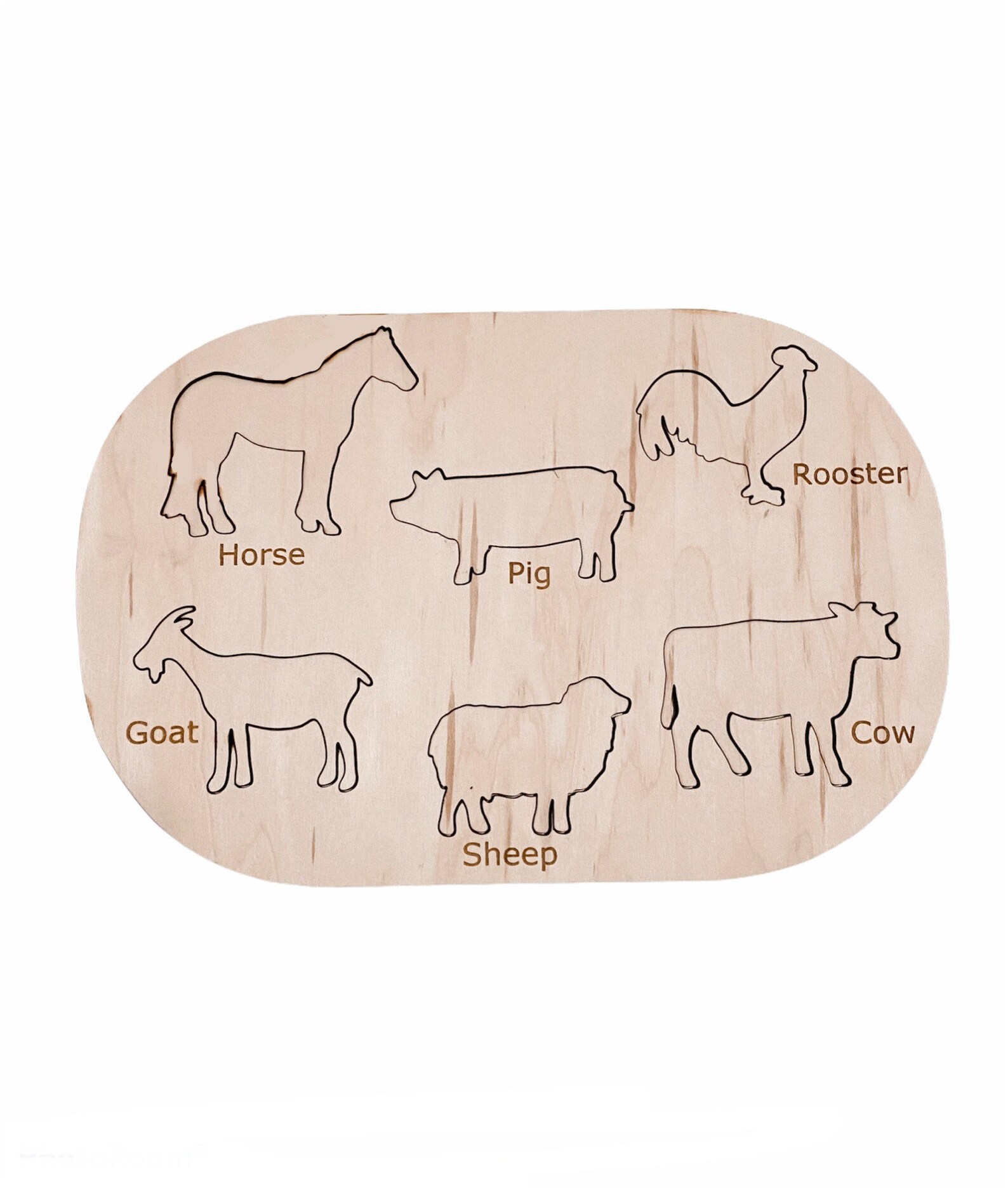 Montessori IKEA Flisat Farm Animal Puzzle Lid Insert for Kids - Etsy