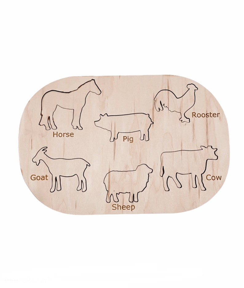 Montessori IKEA Flisat Farm Animal Puzzle Lid Insert for Kids - Etsy