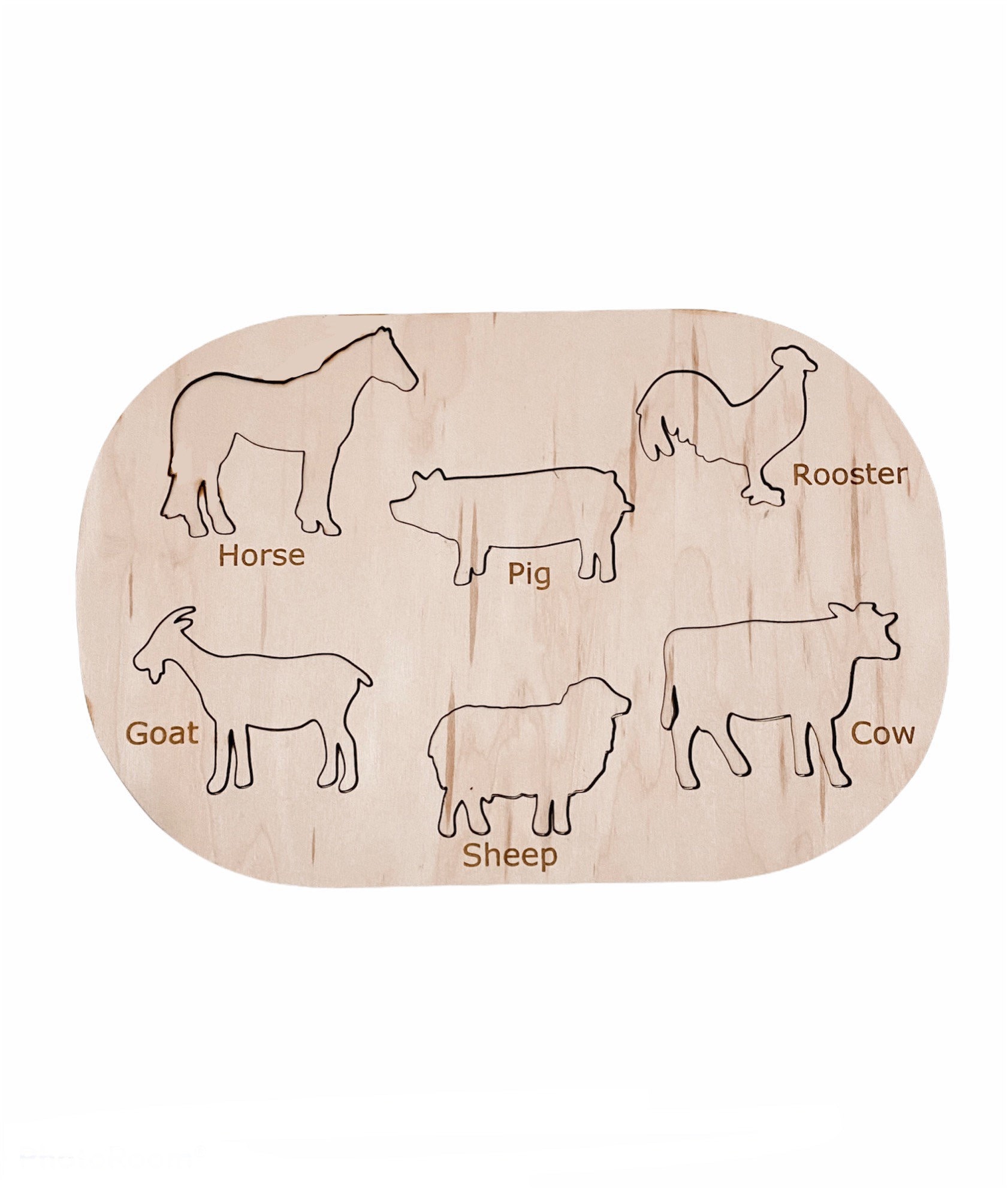 Montessori IKEA Flisat Farm Animal Puzzle Lid Insert for Kids - Etsy