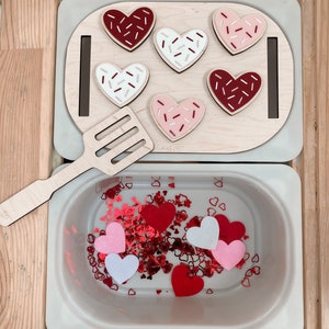Valentine’s Day Pretend Play Cookies | Flisat Sensory Bin Insert ...