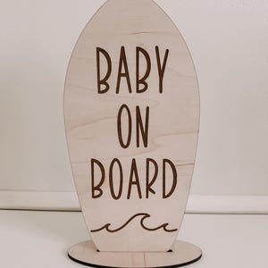 Baby on Board Surfboard Sign |baby Announcement Sign| Baby Shower Decor ...