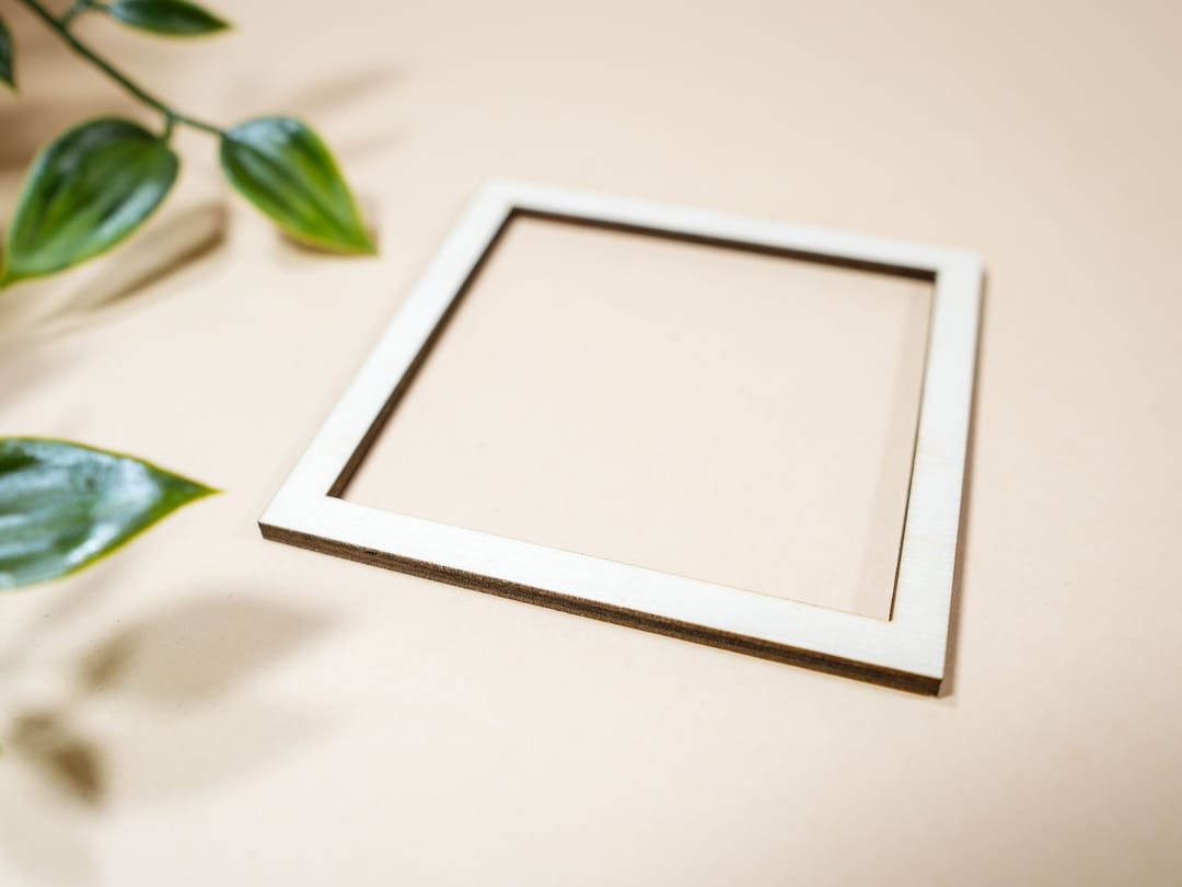 Square Hollow Shape, Wooden Square Outline, Macrame Mobile Square - Etsy