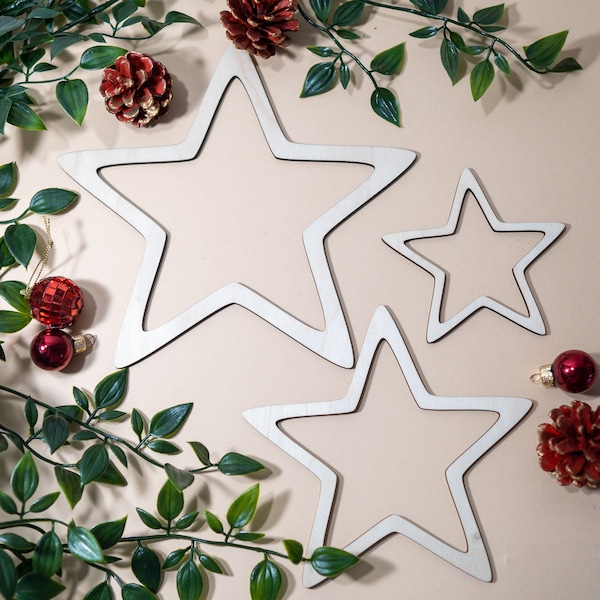 Hollow Wooden Stars for Crafts - Etsy