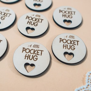 10 -50 Pocket Hugs Tokens, Little Hug Token, Pocket Hug Wooden ...