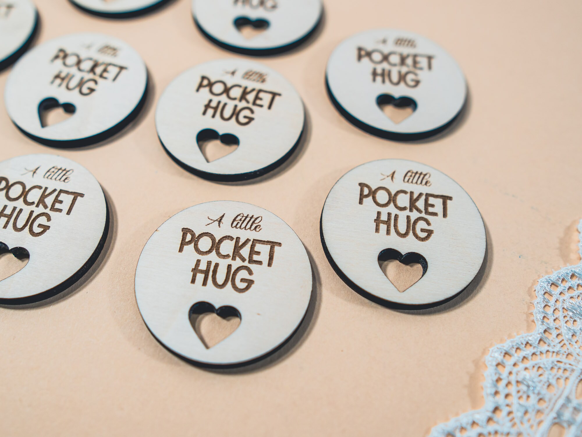 10 Pocket Hugs Tokens Little Hug Token Pocket Hug Wooden - Etsy UK