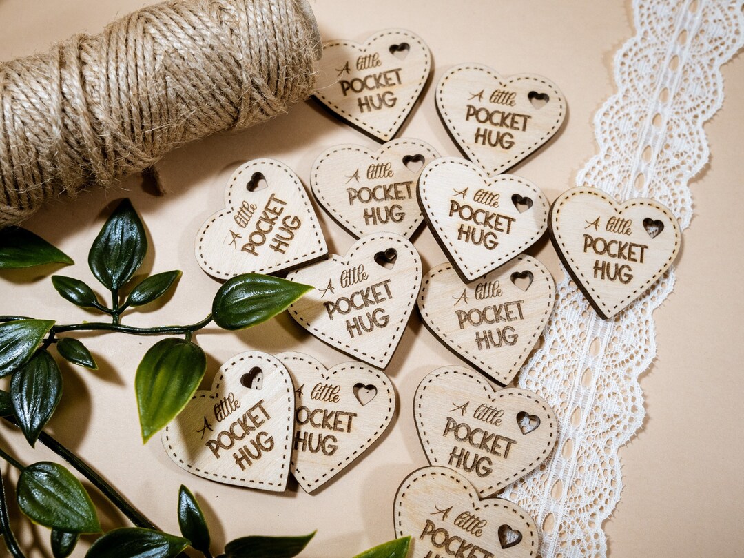 10 -50 Pocket Hugs Tokens, Little Hug Token, Pocket Hug Wooden ...