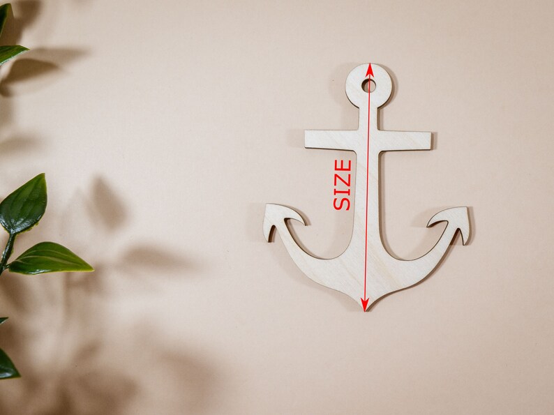 Wooden Anchor Shape Wood Unfinished Boat Ship Anchor Blank - Etsy