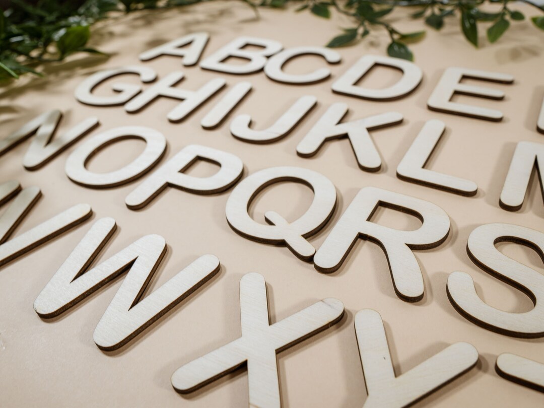 2 X Full Sets of Alphabet Wooden Letters A-Z 26 Wood Letter Arial ...