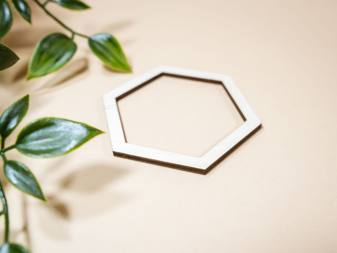 Wooden Hexagon Outline, Hexagon Hollow Shape, Macrame Mobile Hexagon - Etsy