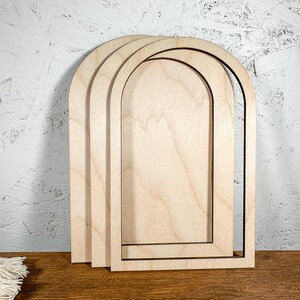3 Layered Arch Outline Frame + Back Wooden Arch Crafts, Wooden Arch ...