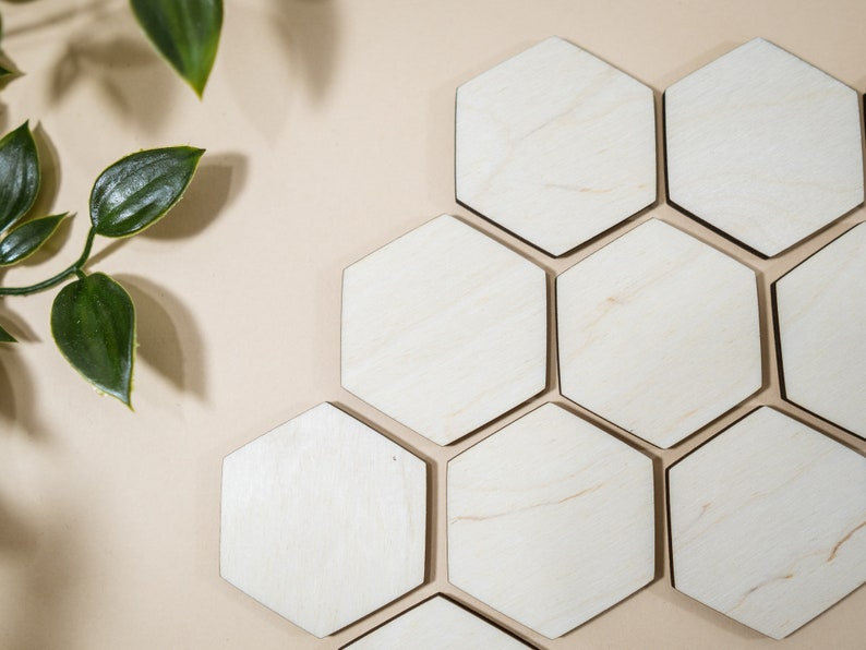 100 Hexagon MULTIPLE Size Options Wooden Unfinished Shape Blanks - Etsy