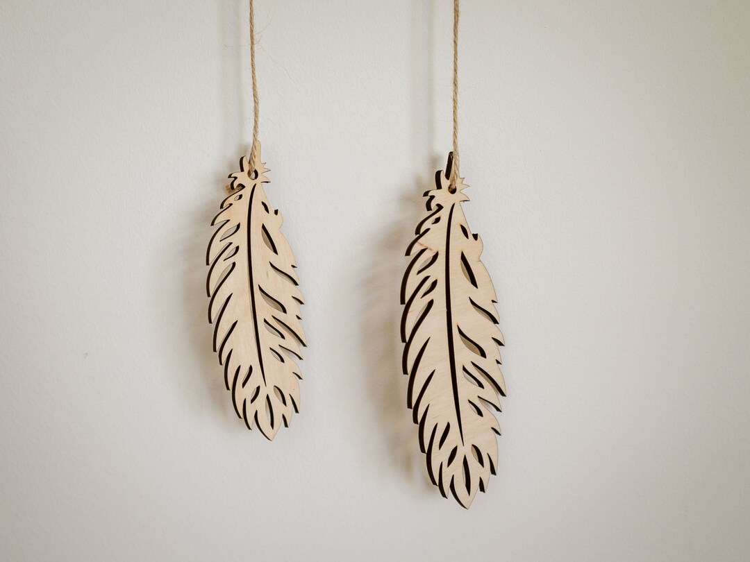 4"-12" Wooden Feather for Diy Crafts, Macrame, Dreamcatcher Accessories ...