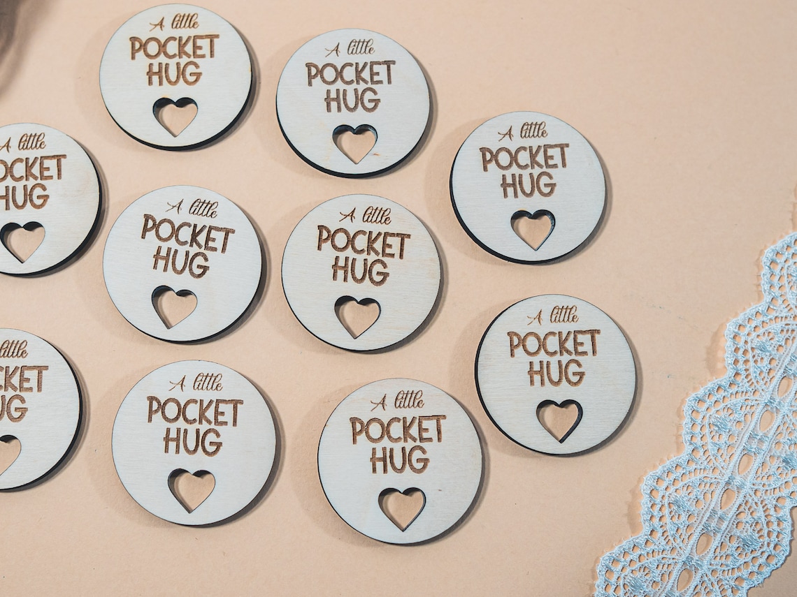 10 50 Pocket Hugs Tokens Little Hug Token Pocket Hug - Etsy