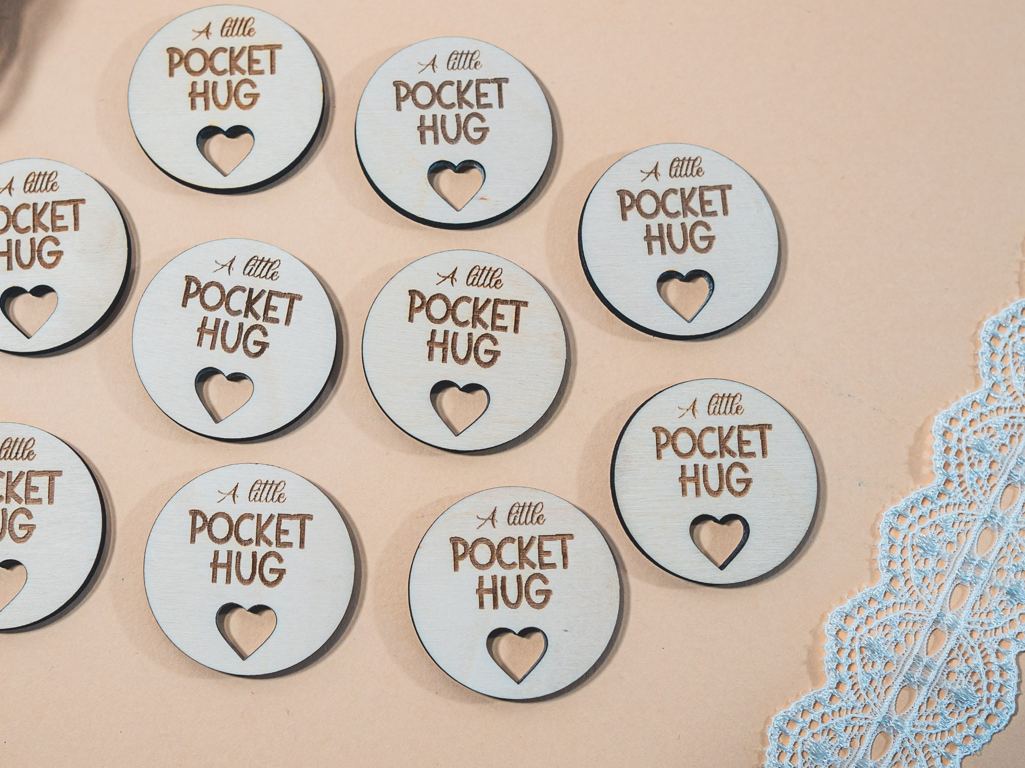 10 Pocket Hugs Tokens Little Hug Token Pocket Hug Wooden - Etsy UK